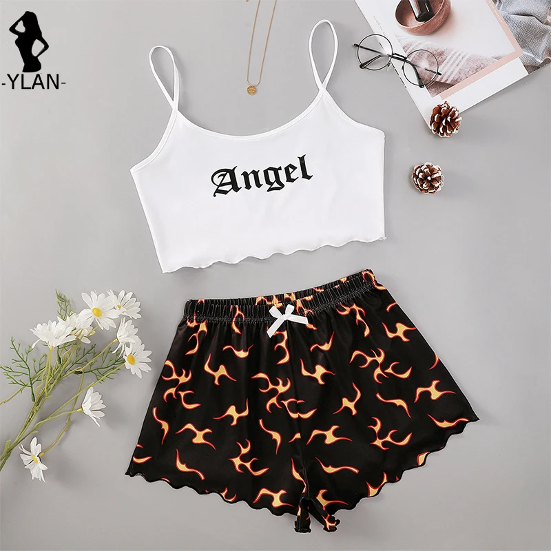 New-Women-s-Sleepwear-Cute-Cartoon-Print-Short-Set-Pajamas-for-Women ...