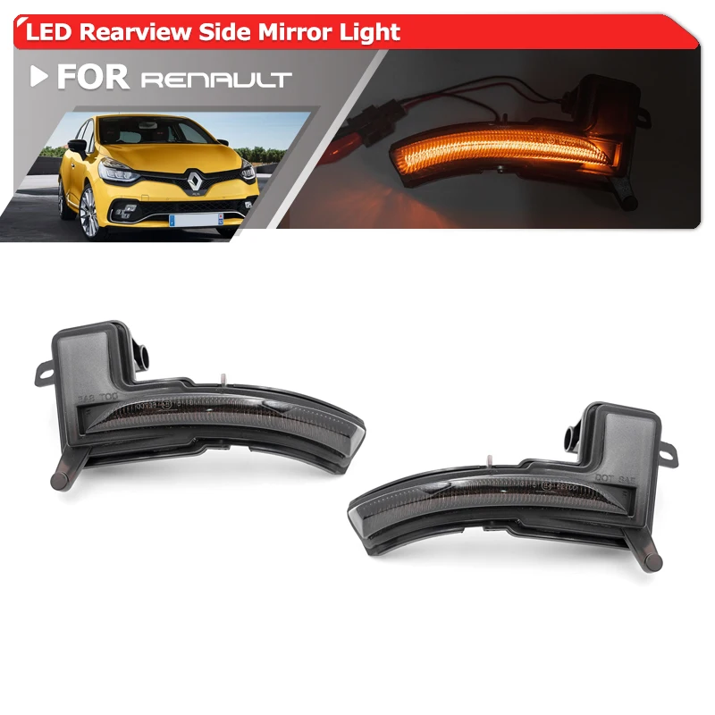 Smoked Dynamic Side Mirror Flowing Blinker Led Side Marker Lights For ...