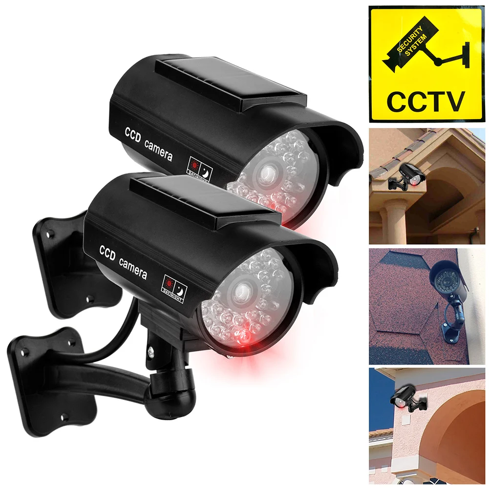 Dummy CCTV Camera with Flashing Red LED Light Fake Surveillance Camera ...