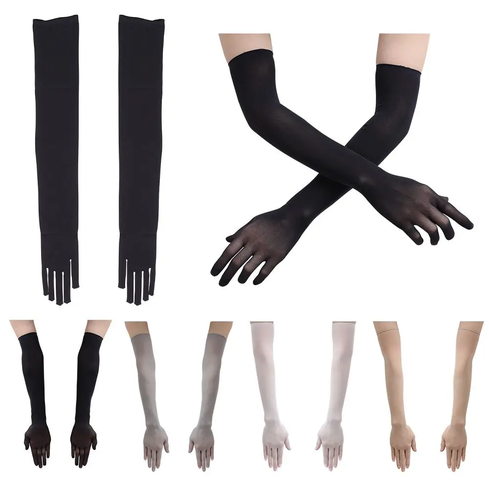 Transparent Gloves Seamless | Long Mesh Gloves Nude Women | Transparent ...