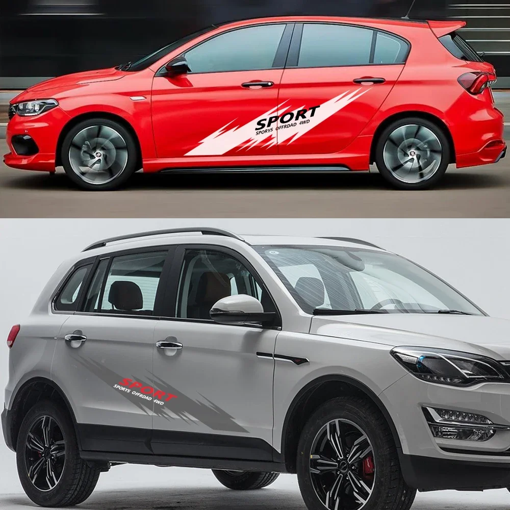 2PCS-Car-Stickers-Universal-Racing-Sports-Vinyl-Film-DIY-Decals-Both ...