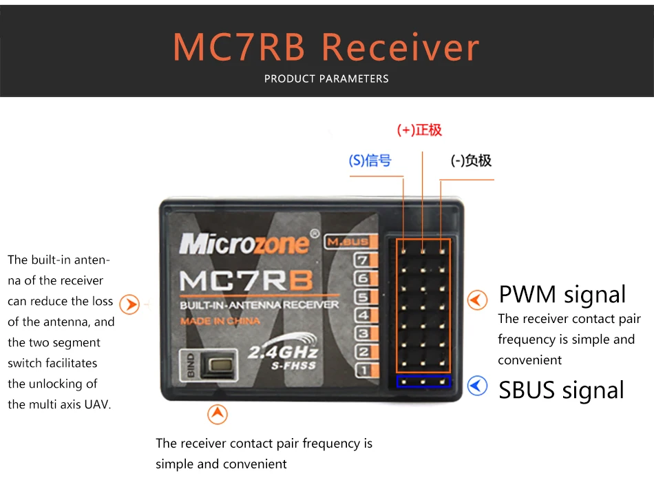 MicroZone MC6C 2.4G 6CH Transmitter with Receiver - HobbyRC BD