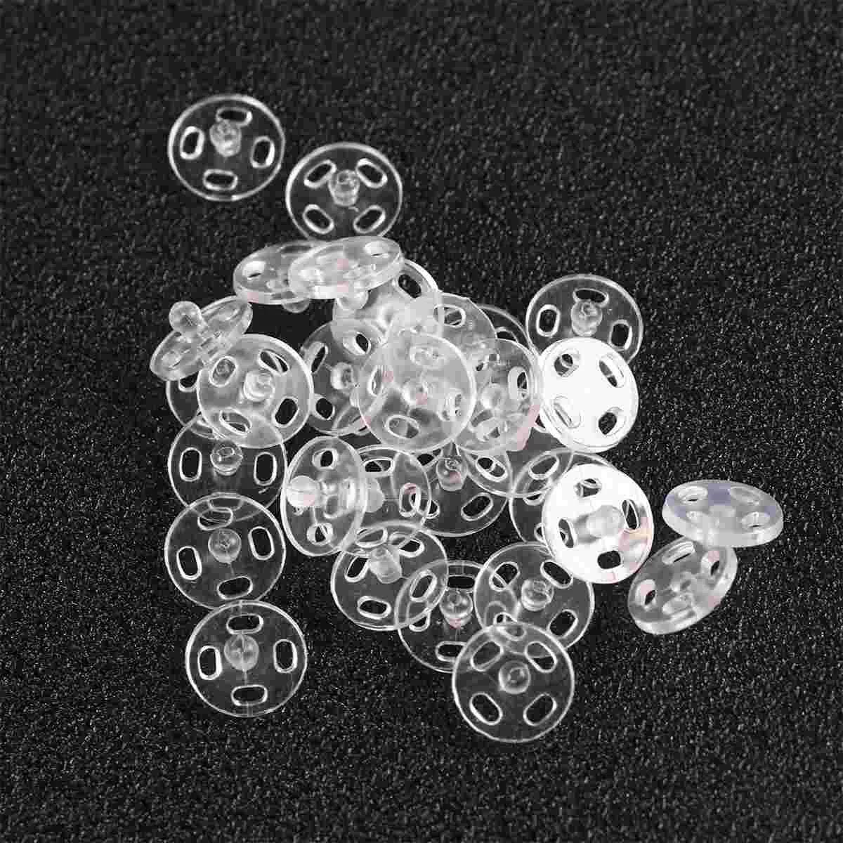 100pcs-Clear-Shirt-Buttons-Coat-Snaps-Buttons-Invisible-Snaps-Fasteners ...