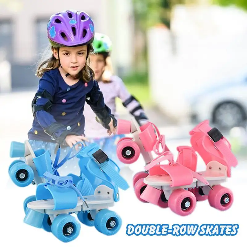 Roller Skates Double Row Beginner Roller Skates For Girls Adjustable ...