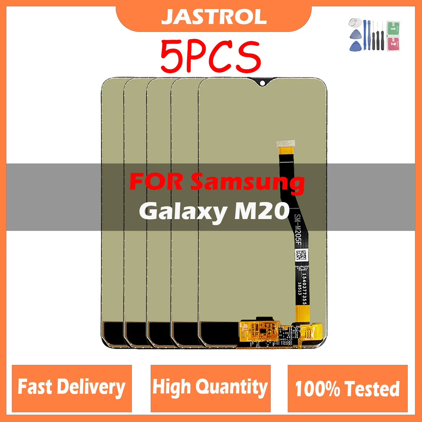 5Pcs-Lot-AMOLED-LCD-For-SAMSUNG-Galaxy-M20-2019-SM-M205-M205F-LCD ...