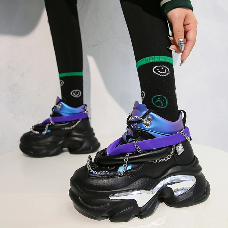 Chain Chunky Shoes Women New Design Ladies Platform Warm Sneakers ...