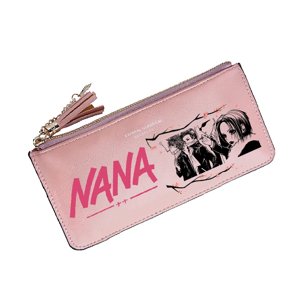 Anime-NANA-Women-Pink-Wallet-Kwaii-ID-Card-Holder-Long-Purse-With-Coins ...