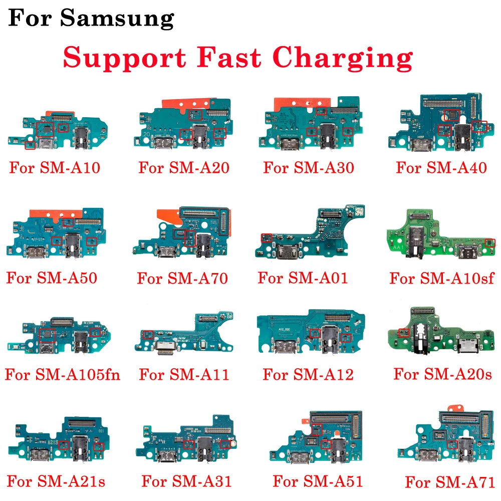 USB Charger Dock Connector Board Charging Port Flex For Samsung A10 A20 ...