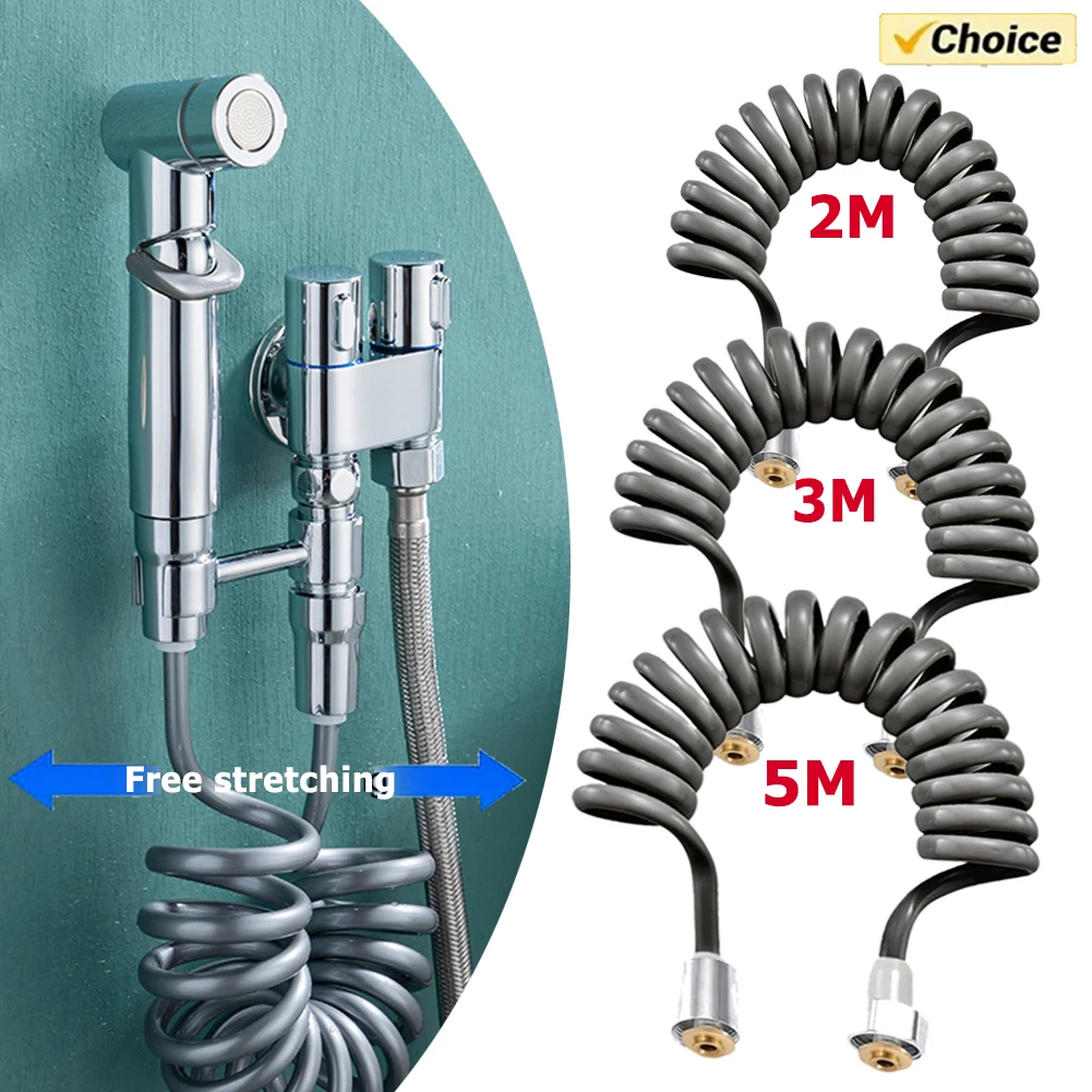 2-3-5M-Plumbing-Hose-Telephone-Line-Spring-Extension-Hand-Sprayer-Pipe ...