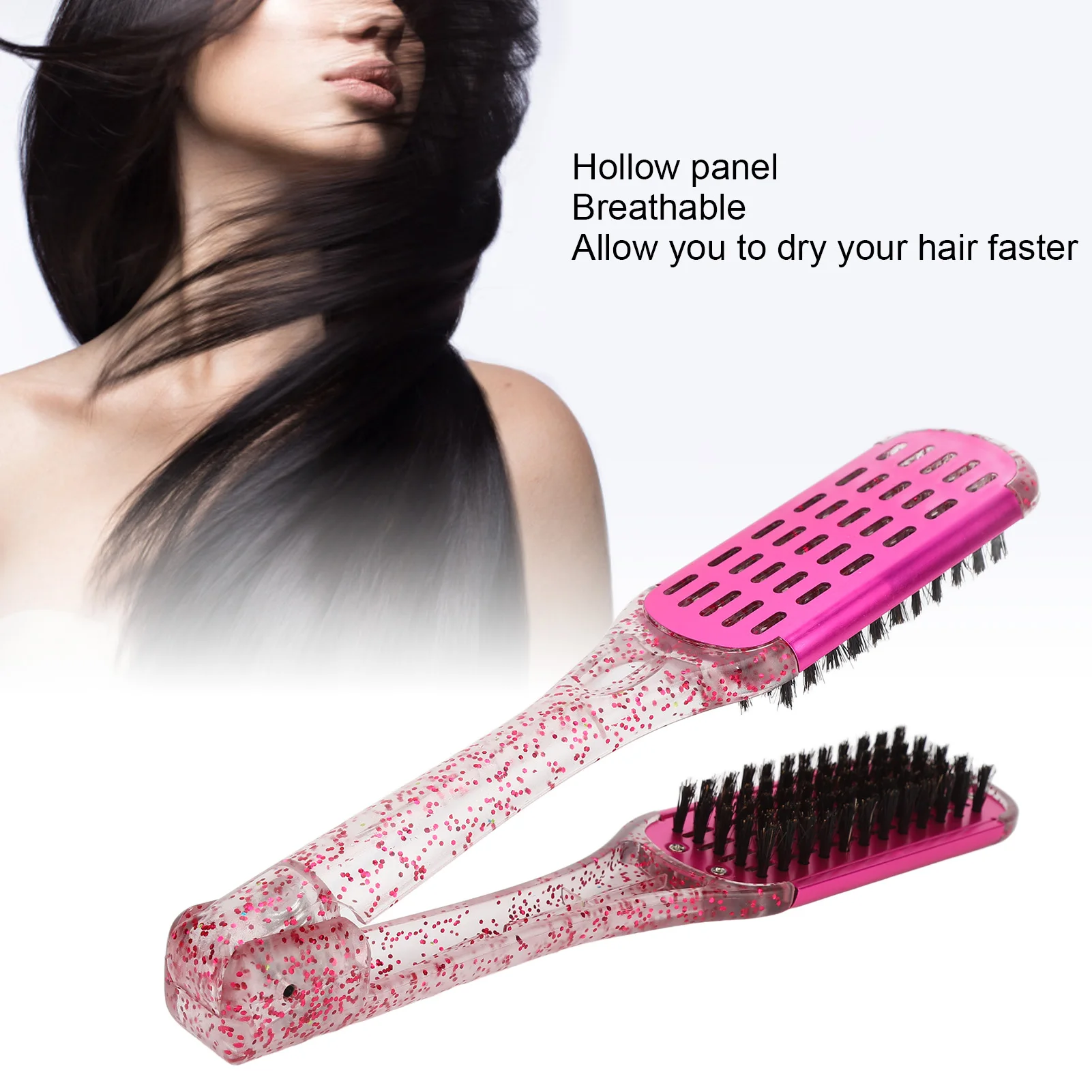 Hair Straightening Splint Comb Soft Hair Double Sided Hair Straightener ...