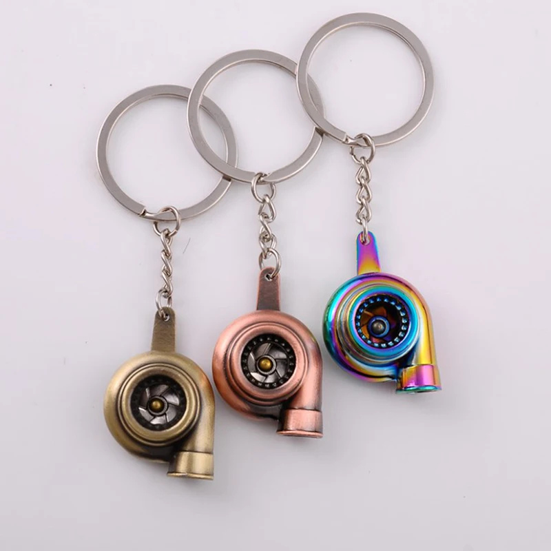 Mini-Turbo-Turbocharger-Keychain-Spinning-Turbine-Key-Chain-Ring ...