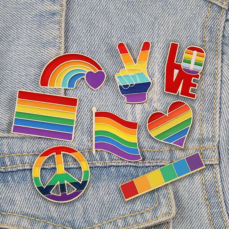 LGBT-Pride-Brooch-Gay-Lesbian-Flag-Heart-Rainbow-Enamel-Pins-Peace-and ...