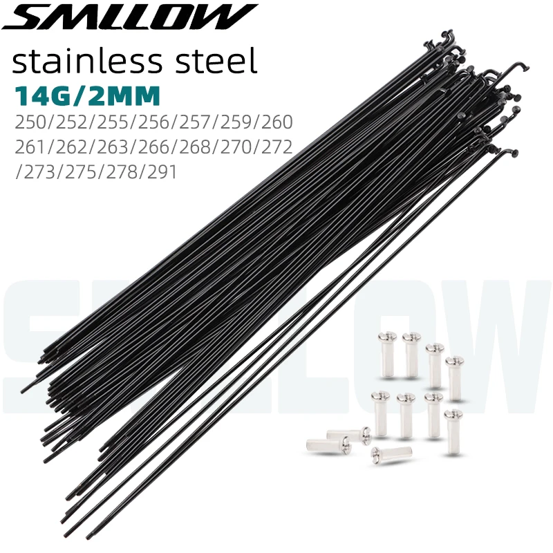 18pcs-stainless-steel-Mountain-Road-Bike-14G-Spokes-Black-Colour ...