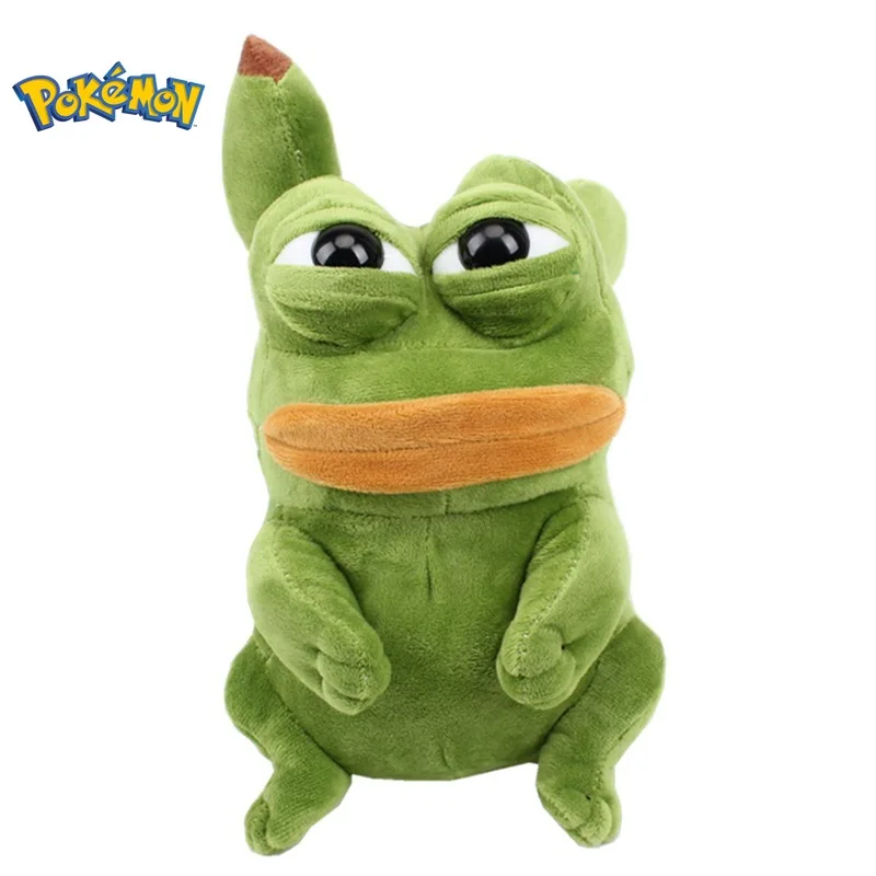 23cm-Pokemon-Pikachu-Plush-Toys-Kawaii-Pikachu-Cosplay-Sad-Frog-Pepe ...