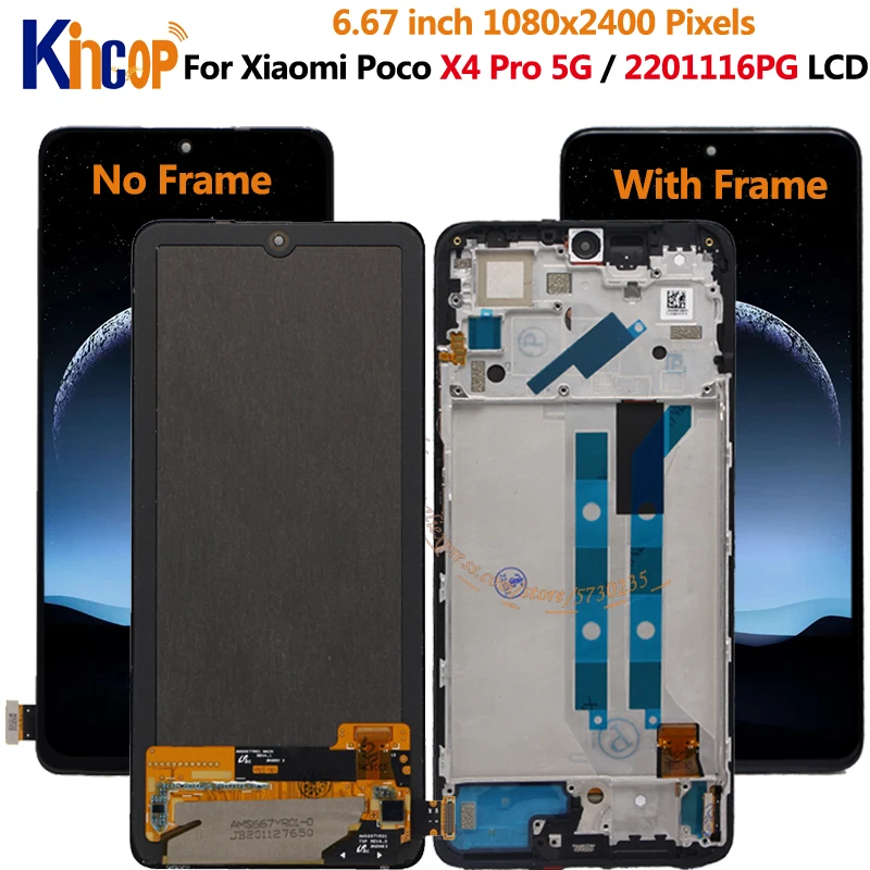 Original Amoled 6.67'' For Xiaomi Poco X4 Pro 5g Lcd With Touch Screen Digitizer Assembly For ...