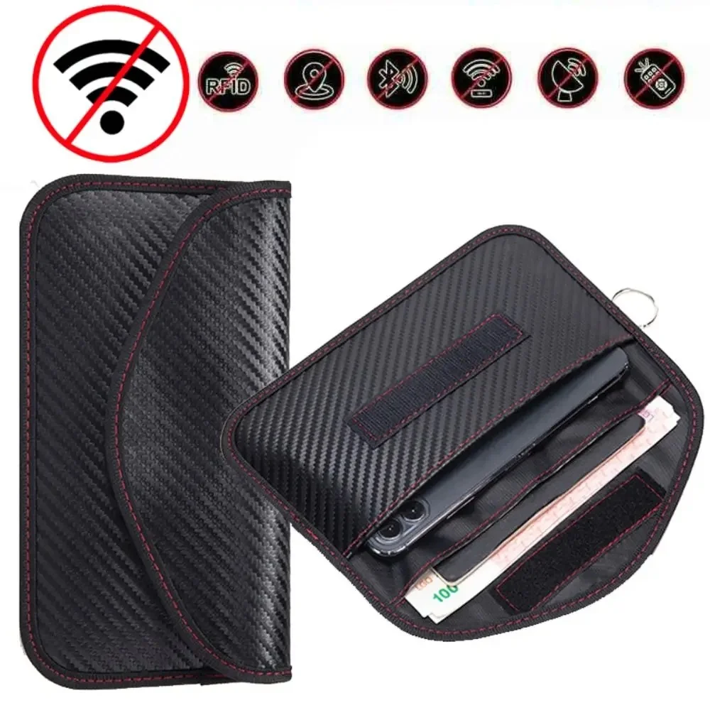 Signal Blocking Bag Mobile Phone RF Signal Blocker Car Key Faraday Bag ...
