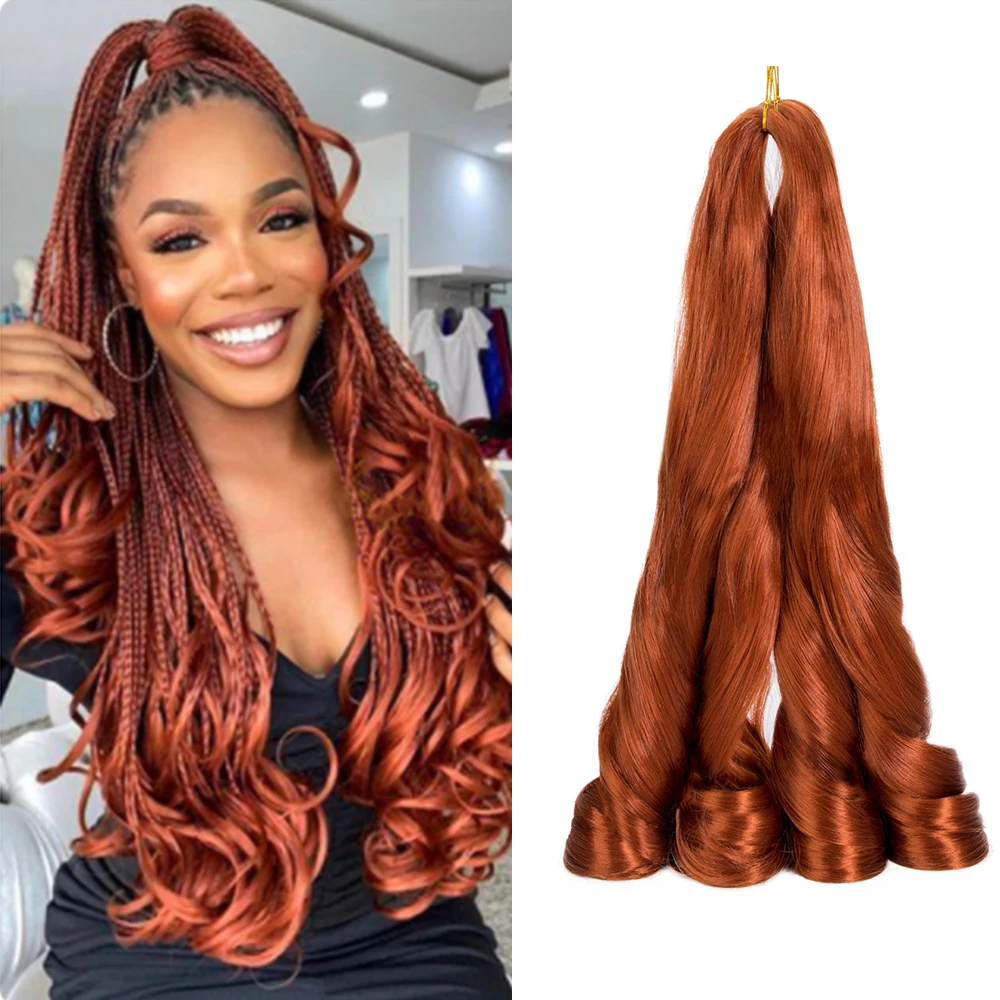 Synthetic Loose Wave Spiral Extensions Braid Hair Curl Crochet Hair