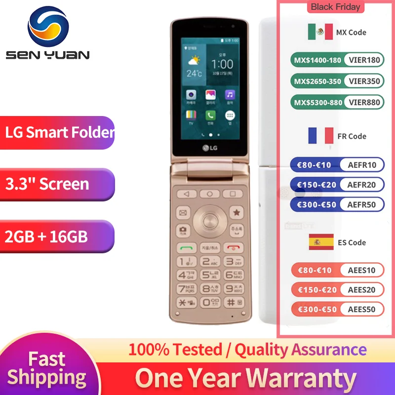 Original-LG-X100-Smart-Folder-4G-LTE-Mobile-Phone-3-3-2GB-RAM-16GB-ROM ...