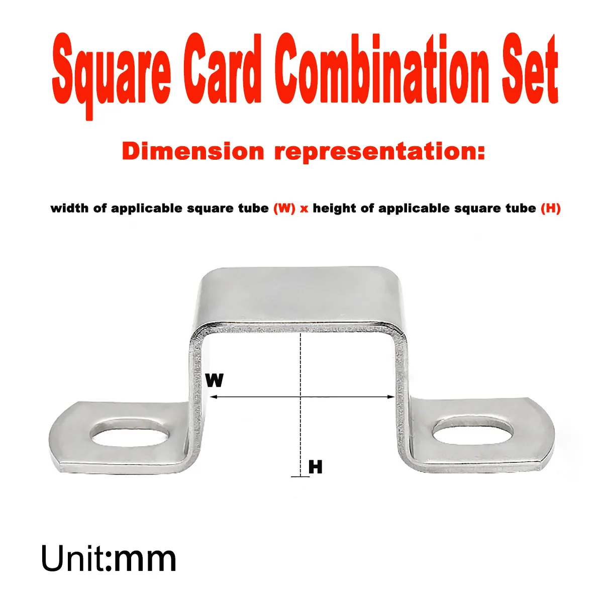 304-Stainless-Steel-Square-Clamp-Square-Pipe-Buckle-Horse-Riding-Clamp ...