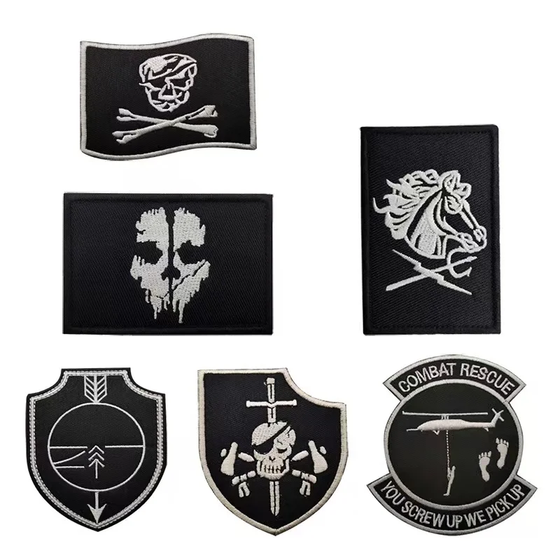 TSNK-NSWDG-DEVGRU-Skull-Pirate-Embroidered-Hook-Loop-Patches-Tactical ...