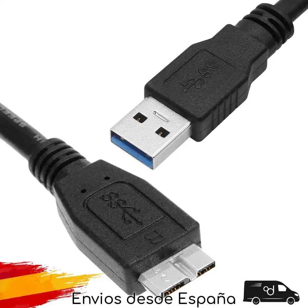Cable de USB Tipo A Micro B 3.0 Alta Velocidad Carga Rápida y Datos ...