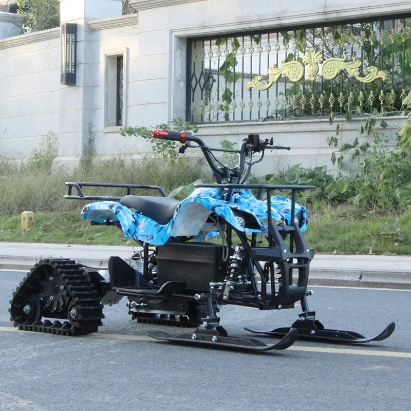 48V-500W-Beach-Bike-Four-Wheel-Off-road-Snowmobile-Electric-Track-Sled ...