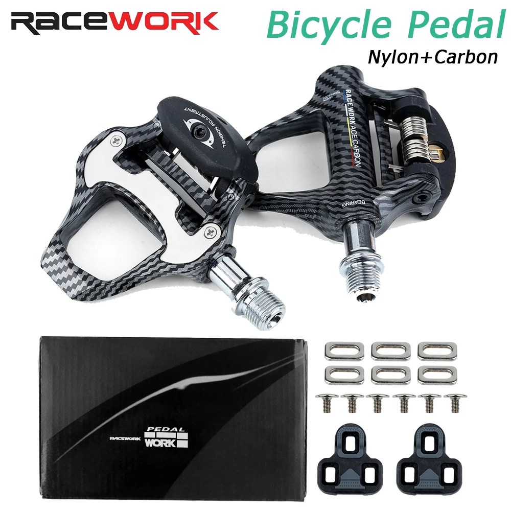 Racework-Carbon-Pedal-Road-Bicycle-Ultra-Light-Double-Bearings-DU ...