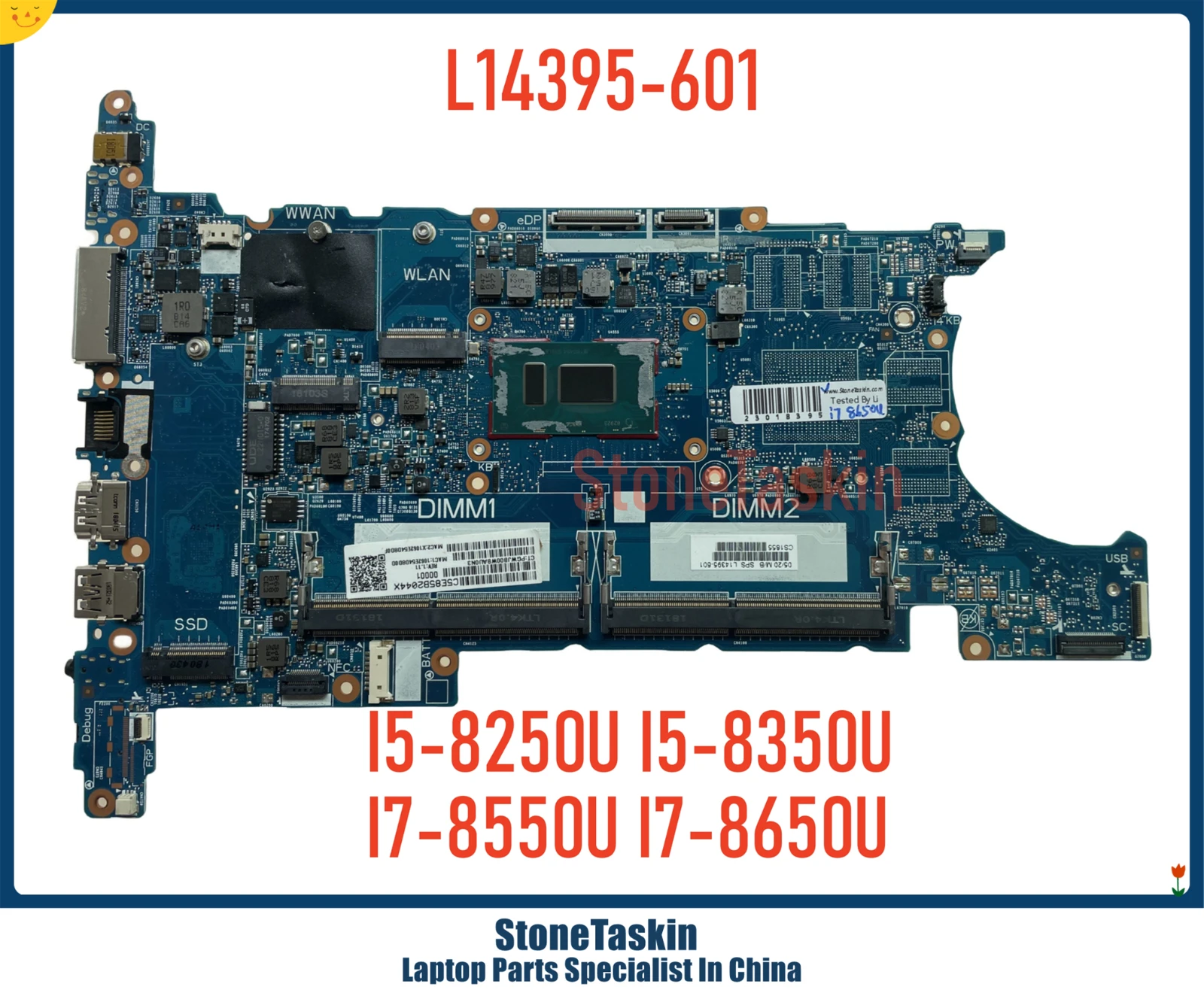 StoneTaskin-L14395-601-For-HP-Zbook-14U-G5-850-G5-Laptop-Motherboard ...