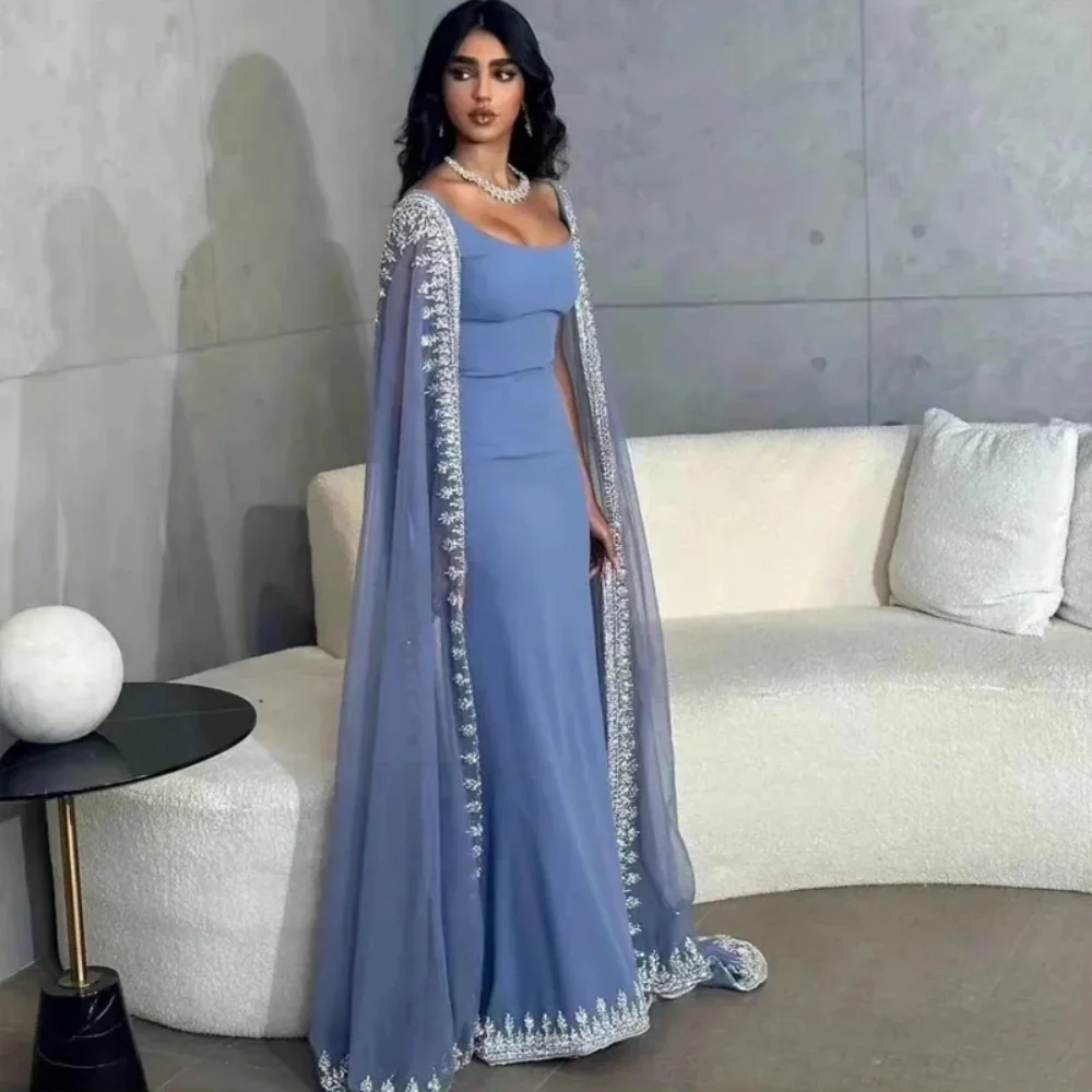 Elegantes-vestidos-de-noite-com-mangas-compridas-Chiffon-Mermaid-Prom ...