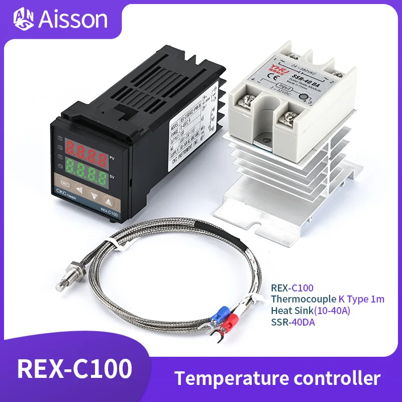 Controlador-de-temperatura-PID-REX-C100-termostato-de-pantalla-Digital-de-entrada-nica-tipo-K ...