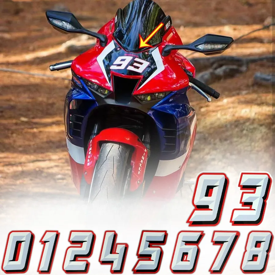 Motorcycle-0-9-Number-Reflective-Sticker-For-MotoGP-Ducati-Honda-Yamaha ...