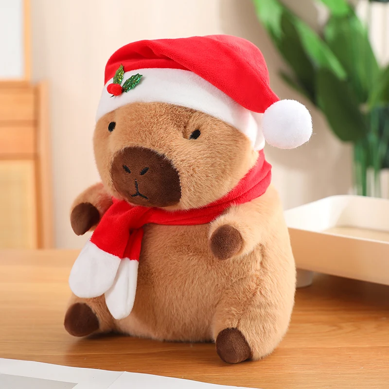 Natal-capivara-brinquedos-de-pel-cia-recheado-apaziguar-capivara-usando ...
