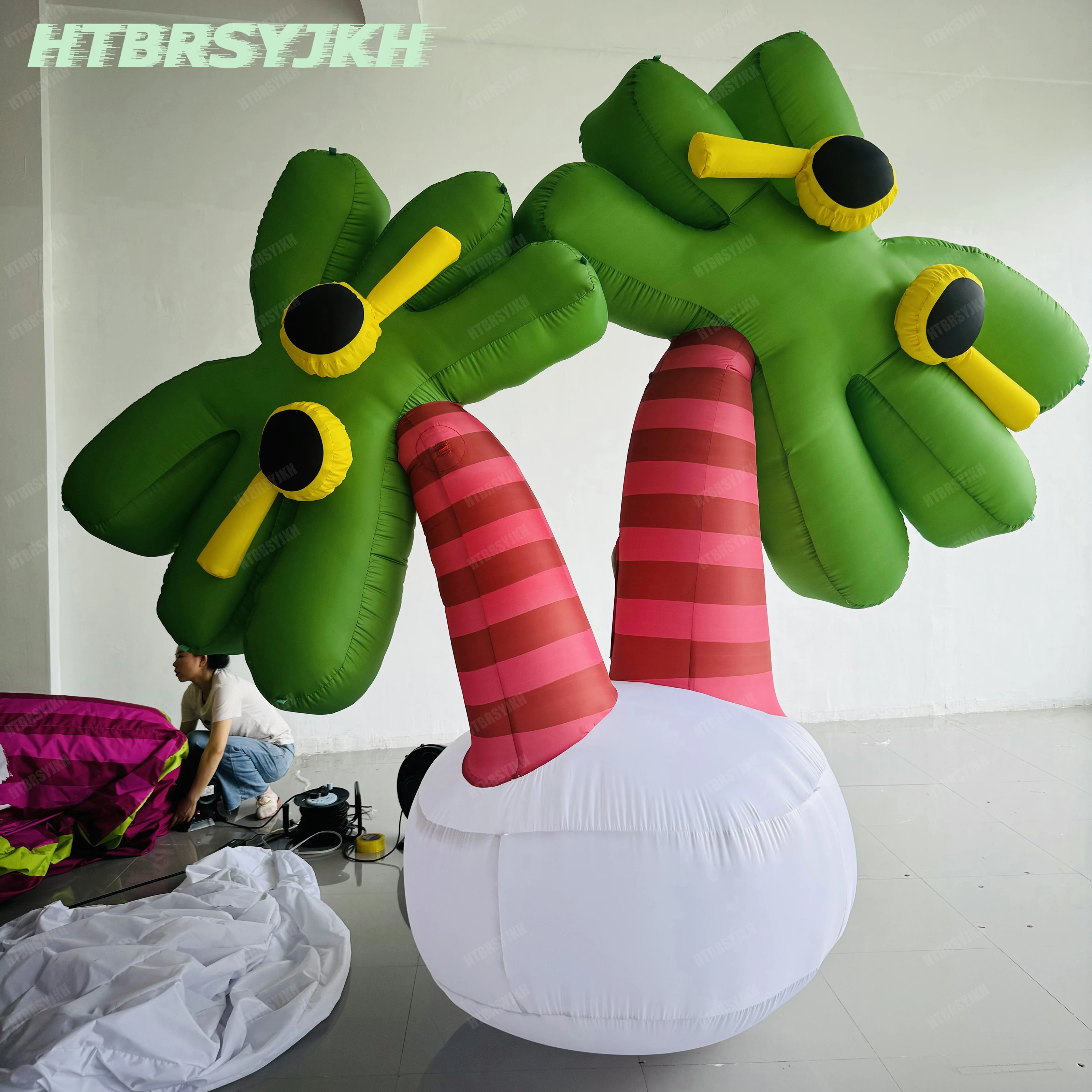Giant-Inflatable-Cartoon-Coconut-Tree-Wearing-Sunglasses-Beach-Outdoor ...
