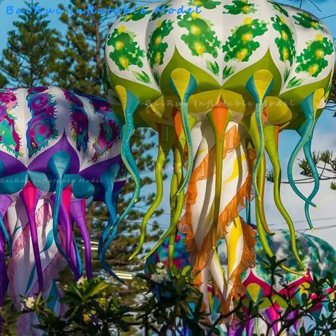 Giant Inflatable Glowing Jellyfish with Color Change LED Light Air Blow ...