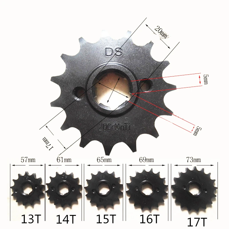 Motorcycle RE engine Motorcycle Front Sprocket 13/14/15/16/17T teeth ...