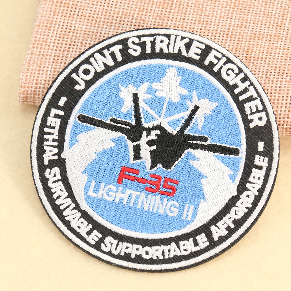 2Pcs Fighter Airbone USA Air Force F35 Lightning II Embroidery Patch ...