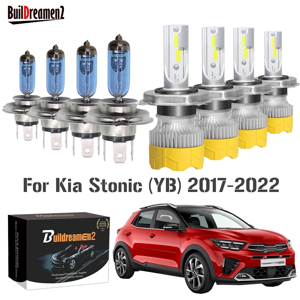4-Pieces-Headlight-High-Low-Beam-For-Kia-Stonic-YB-2017-2022-Car-Front ...