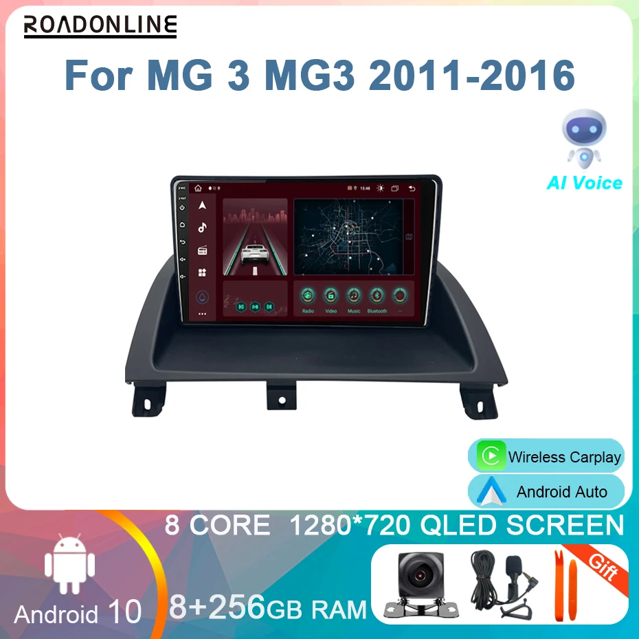 8+256GB Android 10 Automobile Multimedia For MG 3 MG3 2011 2016 4G WIFI ...