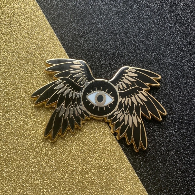 Broche-creativo-ojo-negro-de-Horus-Seraph-alas-trono-ngel-esmalte-insignia-broche-DIY-mochila ...