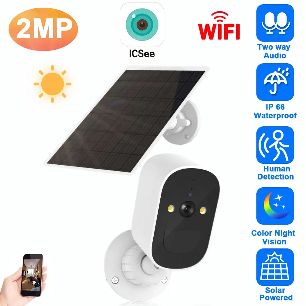ICSEE-Solar-Wifi-IP-Security-Camera-1080P-Outdoor-Waterproof-2-way ...