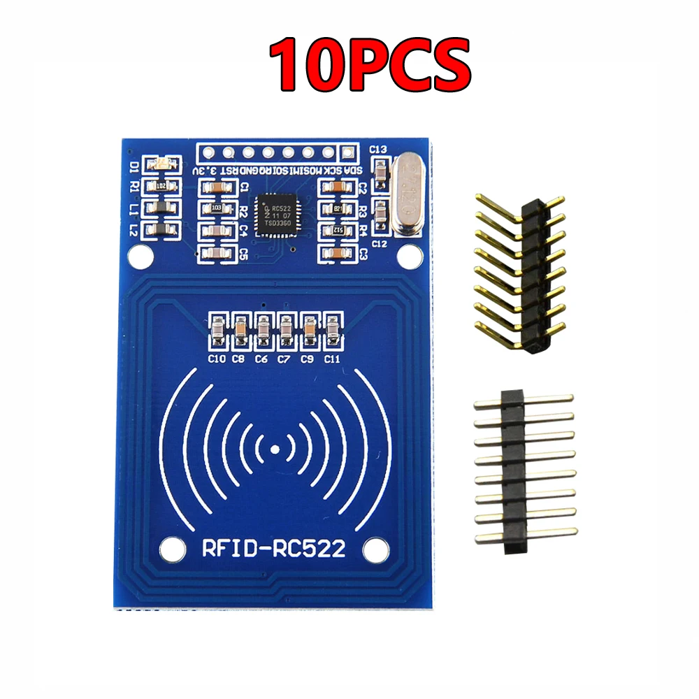 DC 3.3V MF RFID 무선 주파수 무선 센서 모듈 안테나 RF 카드 I2C IIC SPI 인터페이스 Arduino 리더 ...
