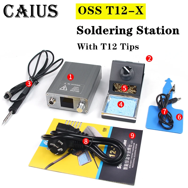 Oss T12-X Állandó Hőmérsékletű Forrasztóállomás Elektromos Forrasztási ...