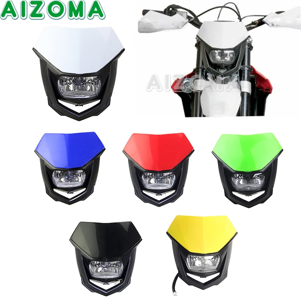 13-Colors-Motorcycle-Dirt-Bike-Enduro-Motocross-Supermoto-12V-Headlight ...