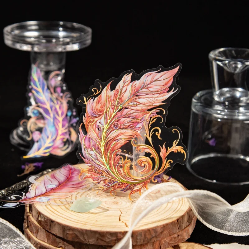 Mr-Paper-6-Style-5-Pcs-Pack-PET-Material-Colorful-Feather-Themed ...