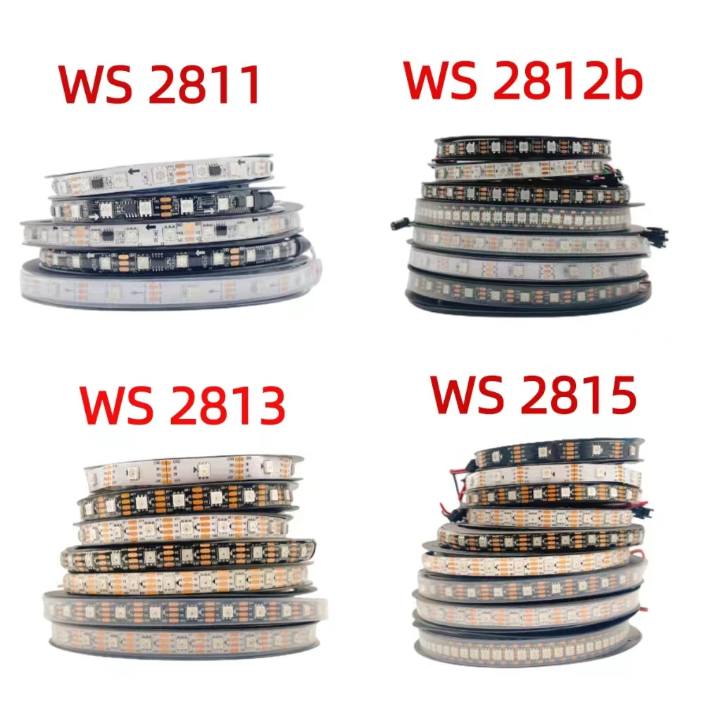 WS2812B WS2811 WS2815 WS2813 픽셀 스마트 5050 RGB LED 스트립 조명, 개별적으로 다룰 수 있는 ...