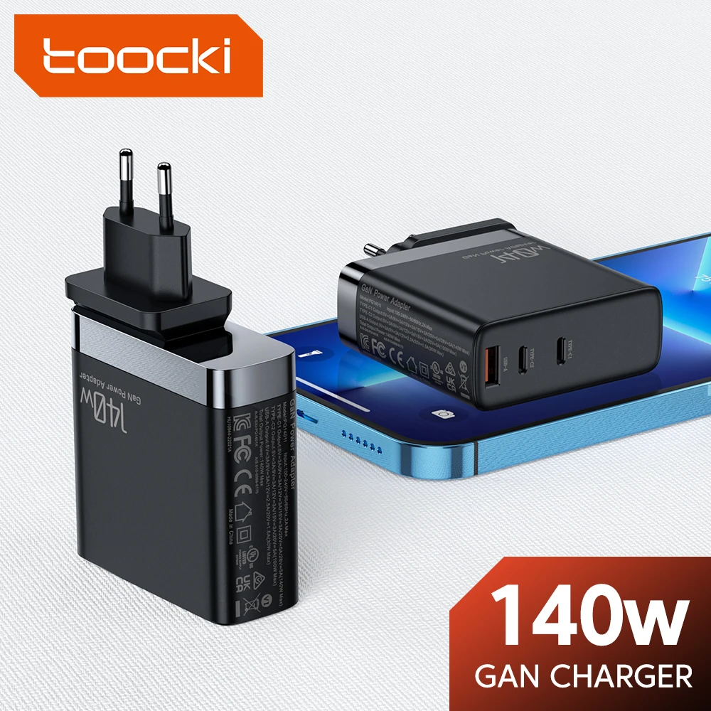 Toocki Gan 140w Usb Type C Charger For Xiaomi Poco Huawei Pd Fast ...