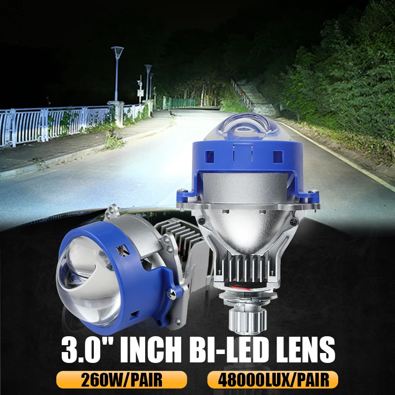 CAMOTO-2pcs-P70-Led-Laser-Projector-Lens-Bi-Led-Projector-Headlight-Non ...