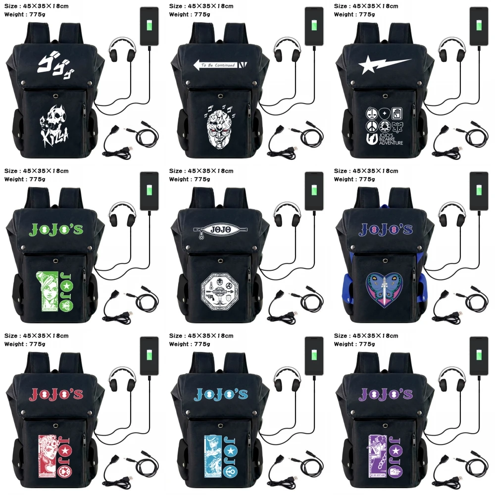 JoJo-Bizarre-Adventure-Kujo-Jotaro-Backpack-Teenagers-USB-Travel-Laptop ...