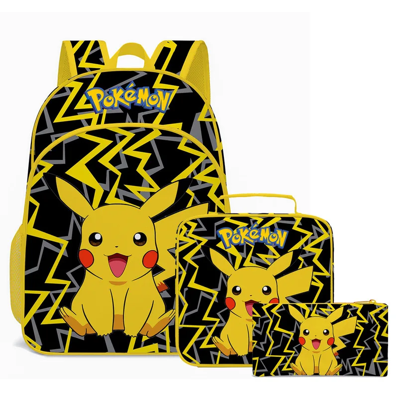 Pokemon School Bag Cartoon Pikachu Shoulder Bags Eevee Casual Canvas ...