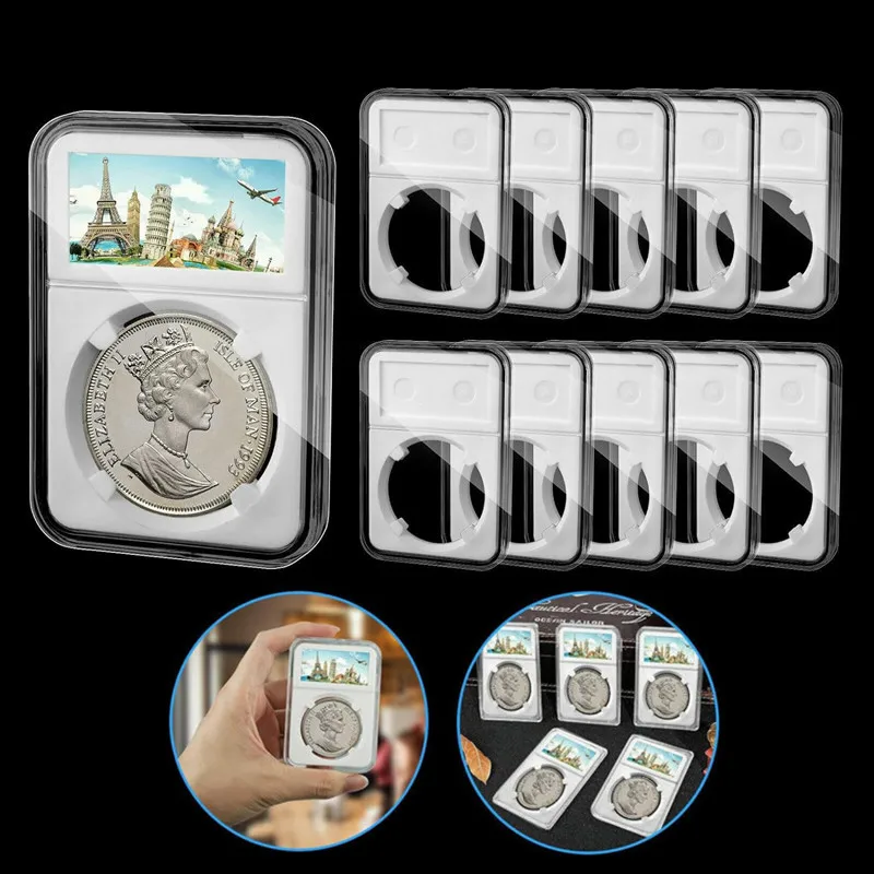 1-3Pcs-Commemorative-Coin-Slab-38-5mm-40mm-Holder-Coin-Display-Storage ...
